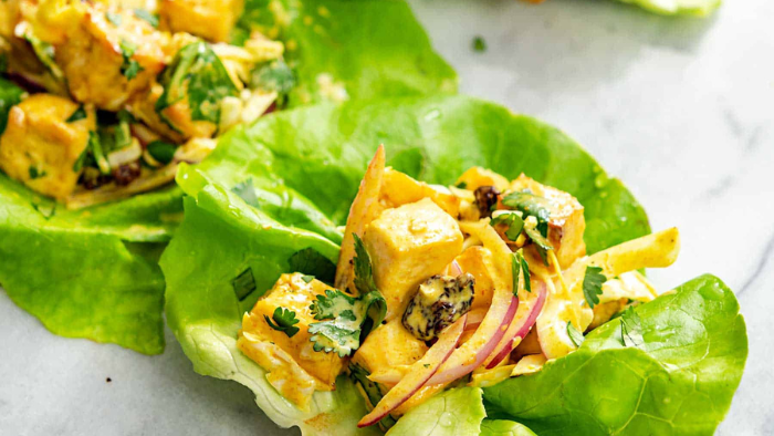 Curry Tofu Lettuce Cups – Rusty Hinges Ranch
