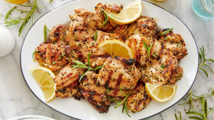 Grilled Tuscan Lemon Chicken Thighs – Rusty Hinges Ranch