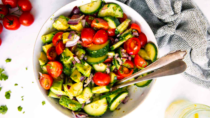 Cucumber Tomato Avocado Salad – Rusty Hinges Ranch